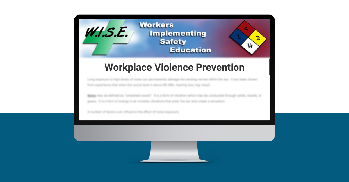 Workplace Violence Prevention Safety Reading - SafetyWise Online Training