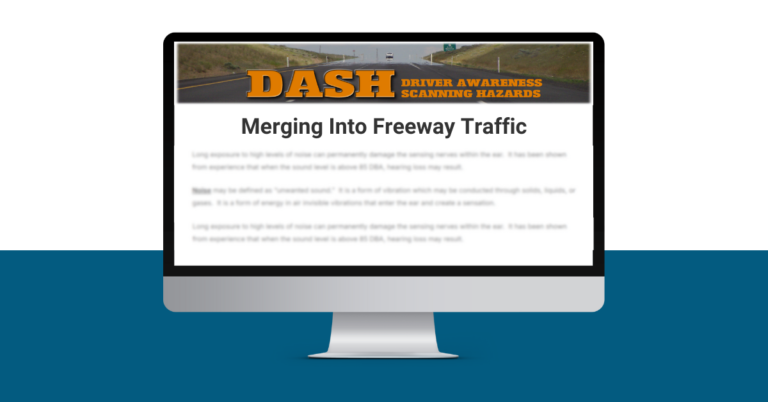 Merging Into Freeway Traffic Safety Reading - SafetyWise Online Training